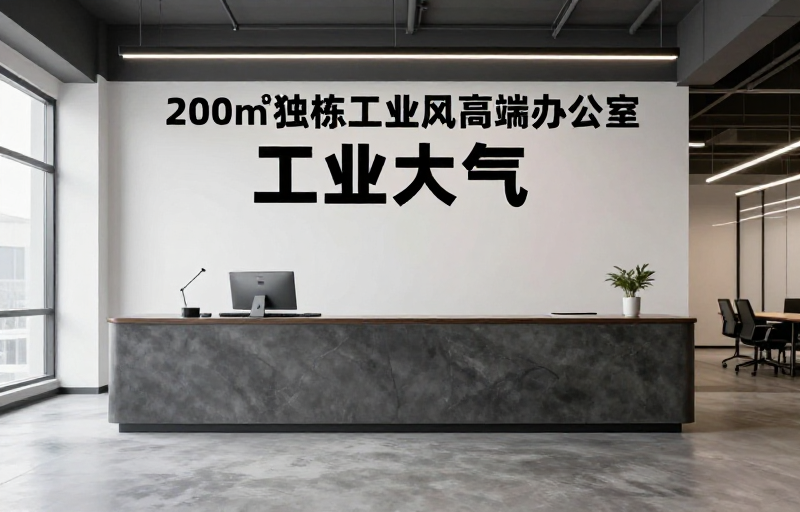 200㎡独栋工业风高端办公室工业大气前台