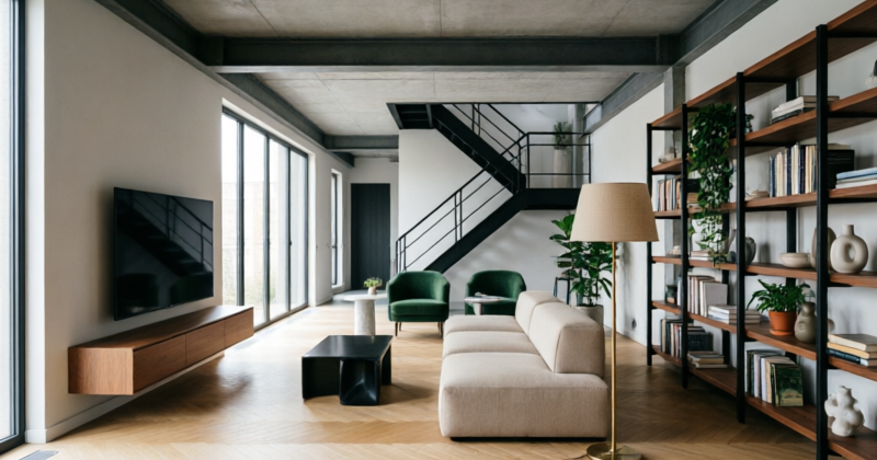 LOFT公寓全屋软装布局挑高空间软装搭配要点