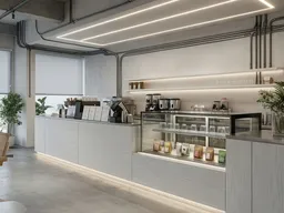 108㎡节能奶茶店灯光电路装修与省电设计