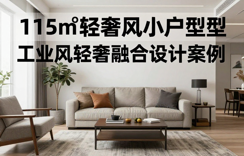 115㎡轻奢风小户型工业风轻奢融合设计案例