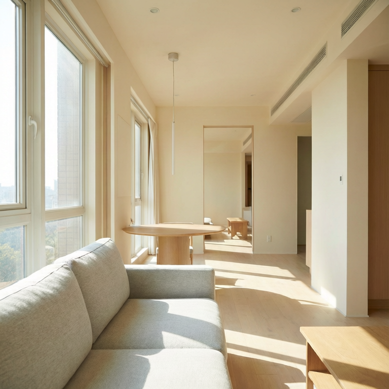 43㎡小户型全屋采光优化实景案例