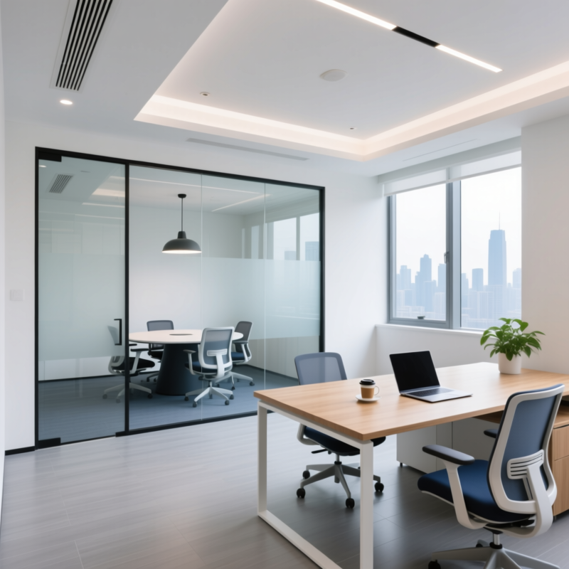 98㎡小型办公室装修报价现代简约全包明细