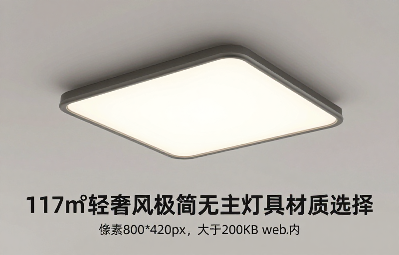 117㎡轻奢风极简无主灯灯具材质选择