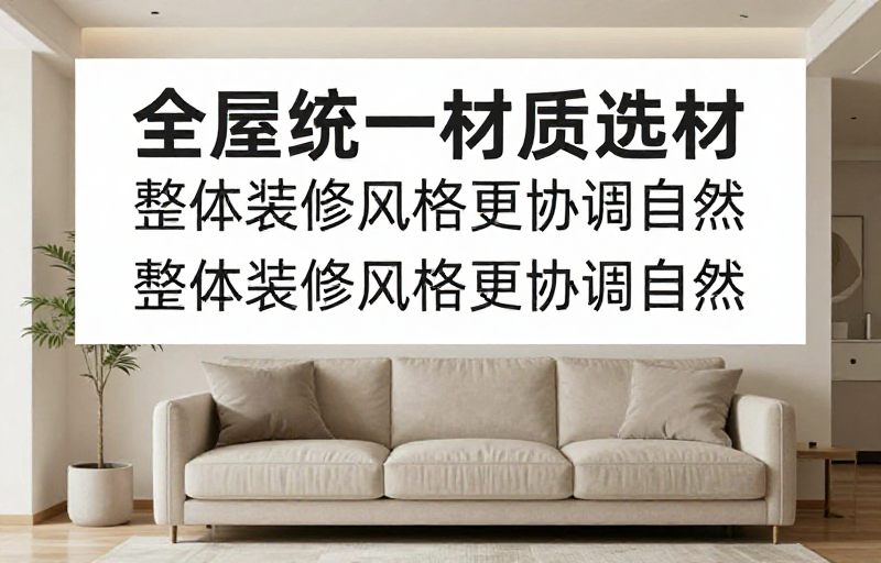 全屋统一材质选材整体装修风格更协调自然