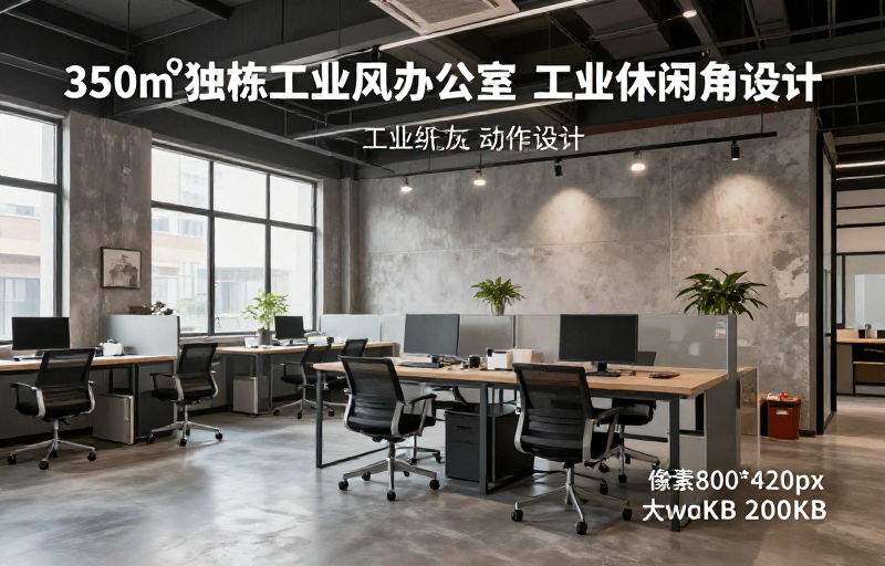 350㎡独栋工业风创意办公室工业休闲角设计