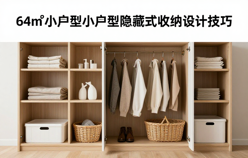 64㎡小户型小户型隐藏式收纳设计技巧