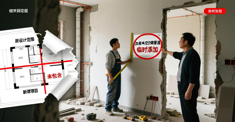 家装临时加项陷阱施工中途强行增加新项目