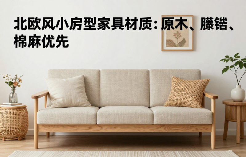北欧风小户型家具材质：原木、藤编、棉麻优先