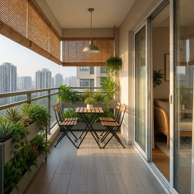 35㎡小户型全屋阳台设计实景案例