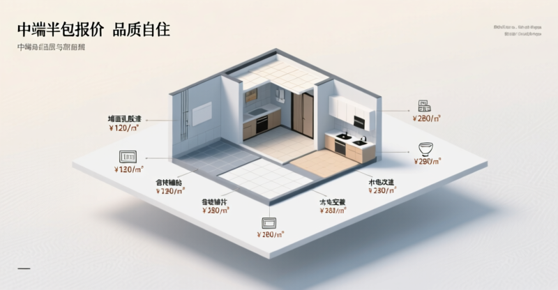 中端半包报价品质自住半包造价明细