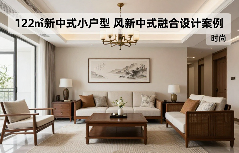 122㎡新中式小户型ins风新中式融合设计案例，时尚