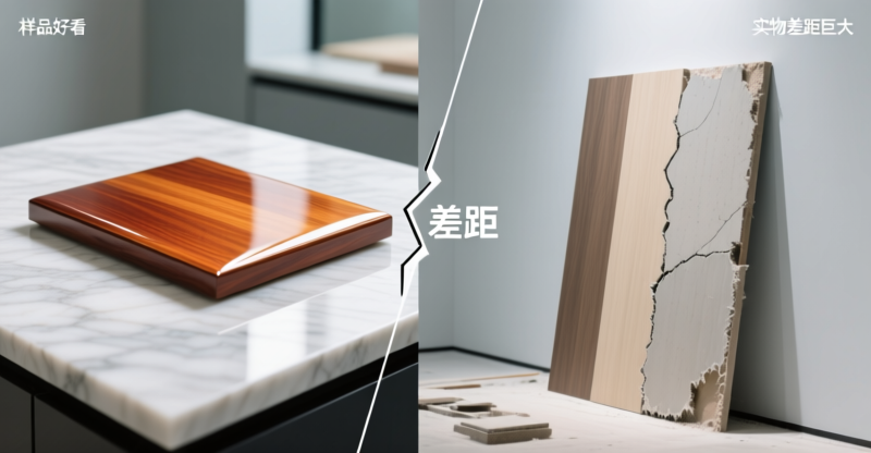 装修材料样品猫腻样品好看实物差距巨大