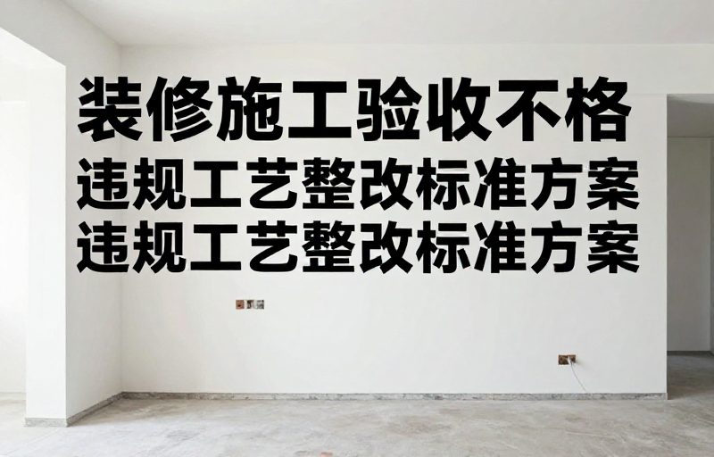 装修施工验收不合格违规工艺整改标准方案
