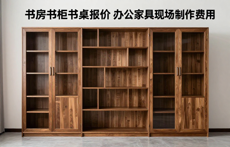 书房书柜书桌报价办公家具现场制作费用