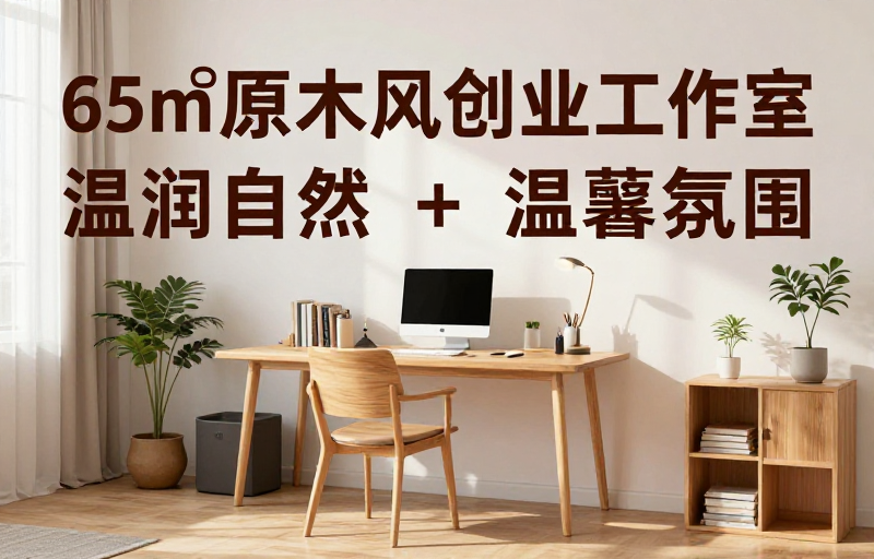 65㎡原木风创业工作室温润自然温馨氛围