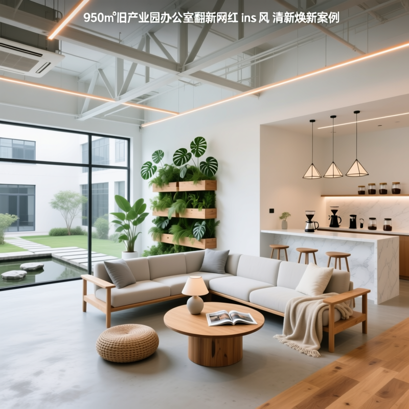 950㎡旧产业园办公室翻新网红ins风清新焕新案例