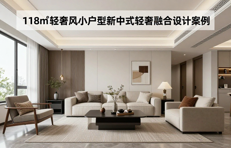 118㎡轻奢风小户型新中式轻奢融合设计案例