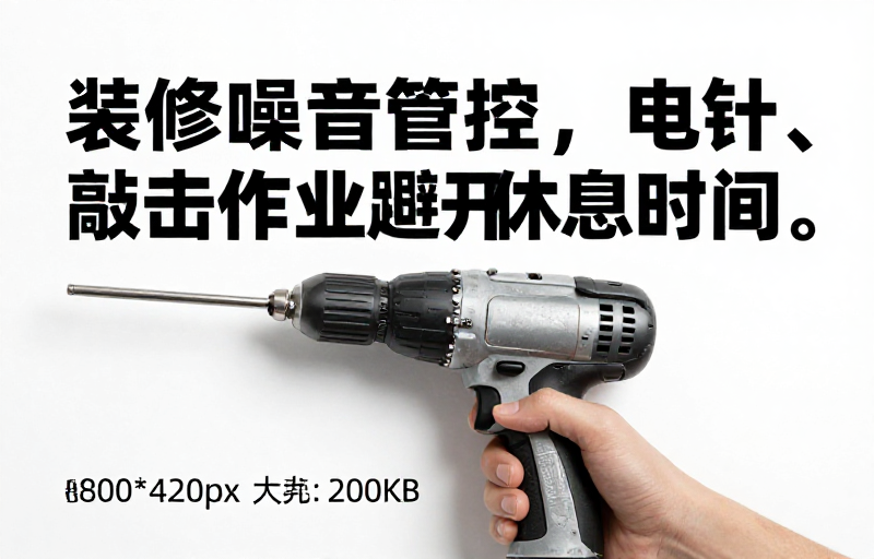 装修噪音管控，电钻、敲击作业避开休息时间。