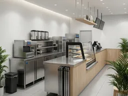 20㎡纯外卖奶茶店极简装修与出餐区布局方案