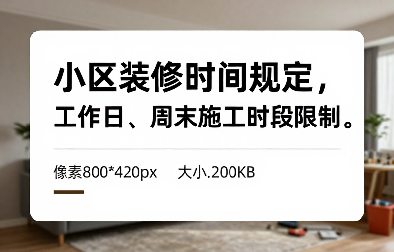 小区装修时间规定，工作日、周末施工时段限制。