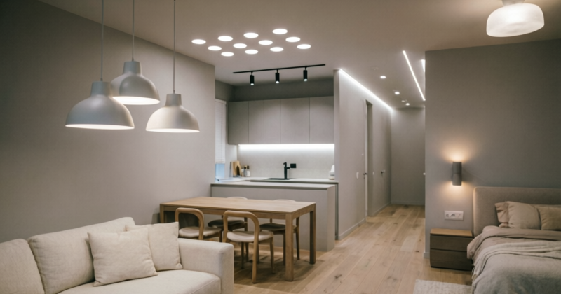 全屋中性光灯具组合4000K中性光全屋灯具布置