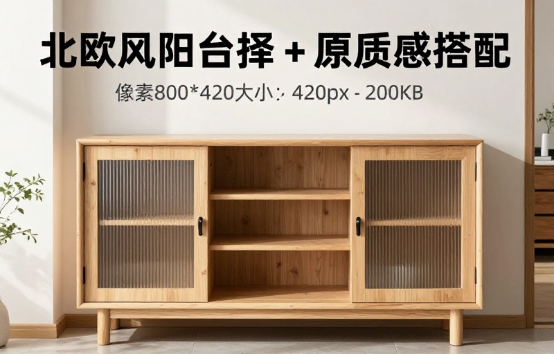 北欧风阳台柜材质选择原木质感搭配