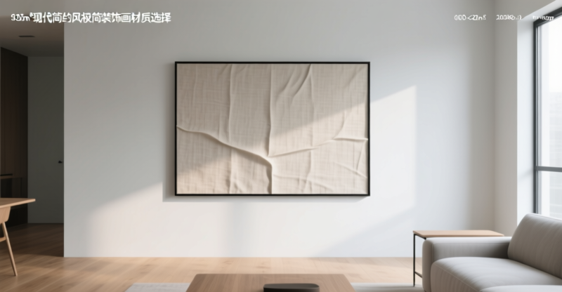 103㎡现代简约风极简装饰画材质选择