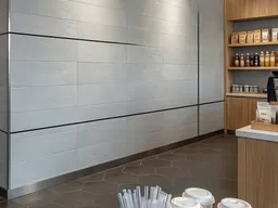 92㎡易清洁奶茶店墙面地面材质装修推荐