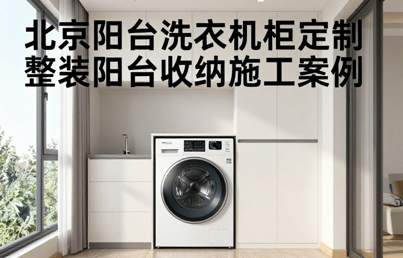 北京阳台洗衣机柜定制整装阳台收纳施工案例