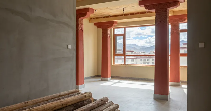拉萨墨竹工卡藏式雕花电视背景墙报价