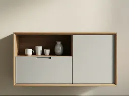 97㎡现代简约风极简餐边柜材质选择