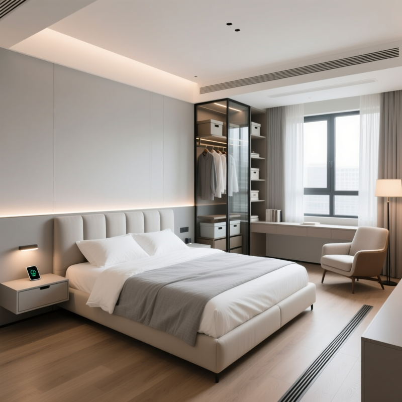 北京卧室睡眠区布局全屋整装休息空间设计案例