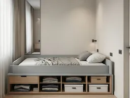 55㎡小户型小户型床底收纳设计技巧