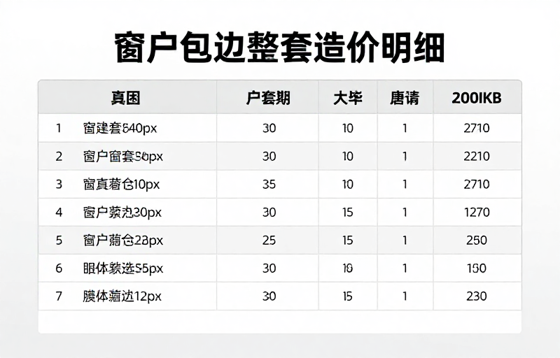 全屋窗套安装报价窗户包边整套造价明细