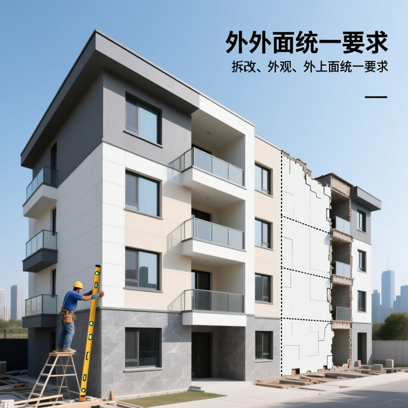 本地物业装修规定，拆改、外观、外立面统一要求。