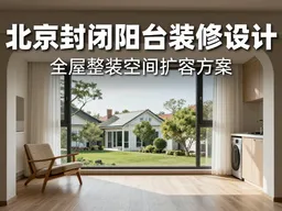 北京封闭阳台装修设计全屋整装空间扩容方案