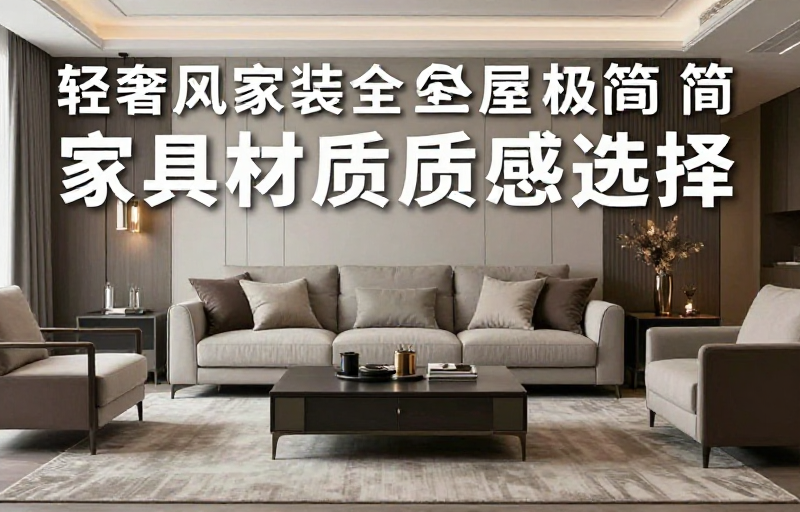 轻奢风家装全屋极简家具材质质感选择